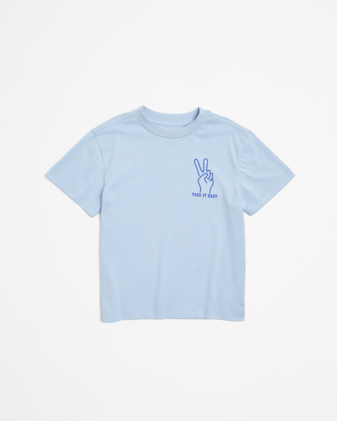 Australian Cotton Print T-shirt - Light Blue | Target Australia