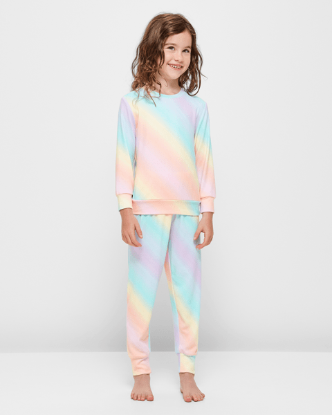 Girls Junior Rainbow Pyjama Set | Target Australia