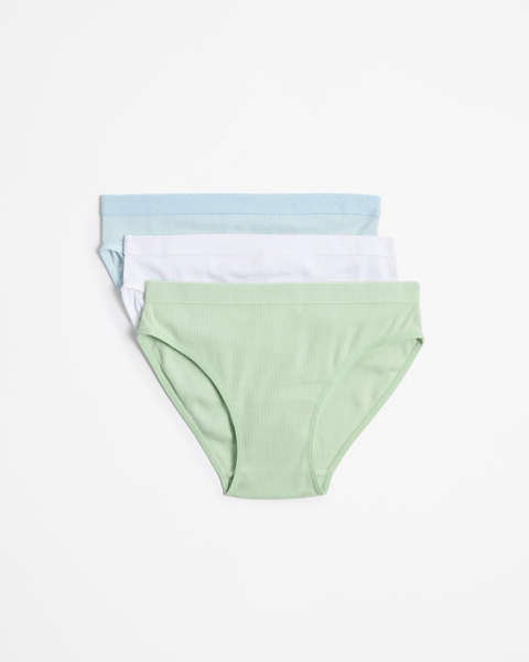 Girls Rib Briefs 3 Pack - Maxx - Green White Blue | Target Australia