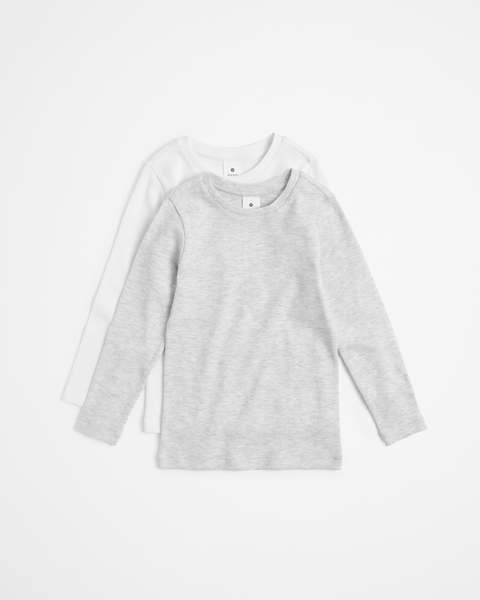 Girls Organic Cotton Thermal Long Sleeve Tops 2 Pack | Target Australia