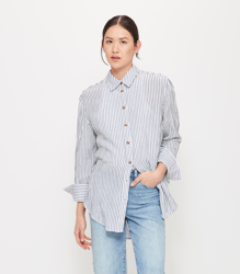 Courtney Shirt - Navy Blue Stripe | Target Australia
