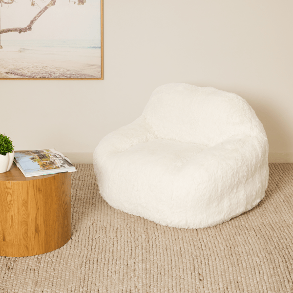 Faux Fur Cream Expanding Chair - Anko | Target Australia