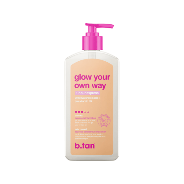 b.tan Glow Your Own Way 1 Hour Express Self Tan Lotion - Hyaluronic ...