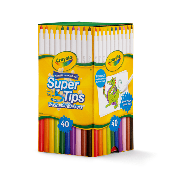 40 Pack Crayola Washable SuperTips Markers SharePack | Target Australia