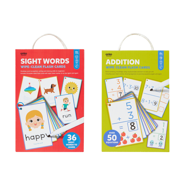Wipe-Clean Flash Cards, Assorted - Anko | Target Australia