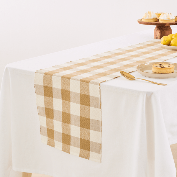 Natural Gingham Table Runner - Anko | Target Australia