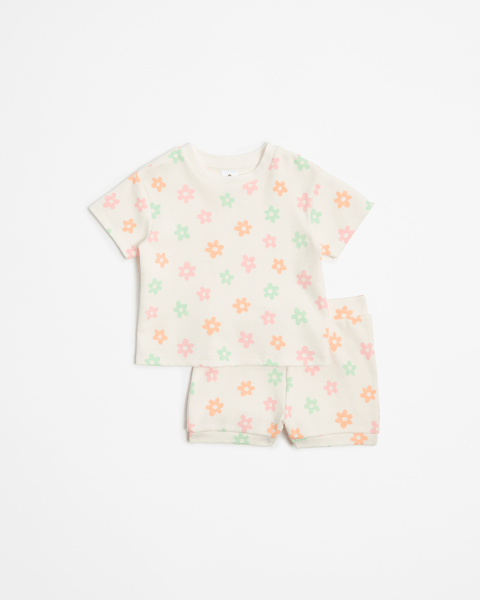 Baby Top and Shorts Waffle 2 Piece Set - Daisy | Target Australia