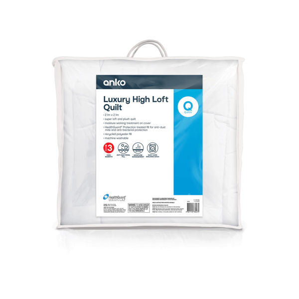 High Warmth Luxury High Loft Quilt, Queen Bed, White - Anko | Target ...