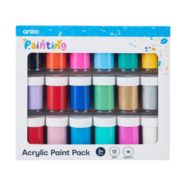18 Piece Acrylic Paint Pack - Anko | Target Australia