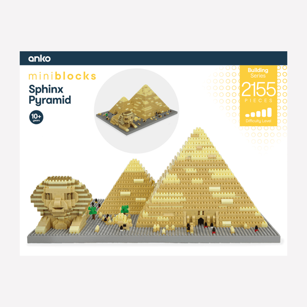 2155 Piece Mini Blocks Building Series: Sphinx Pyramid - Anko | Target ...