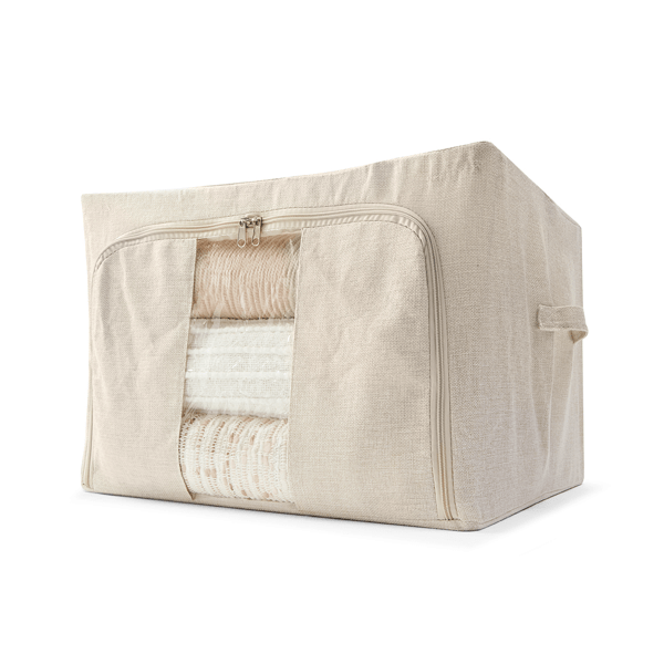 Linen Look Collapsible Box with Window, Large, Beige - Anko | Target ...