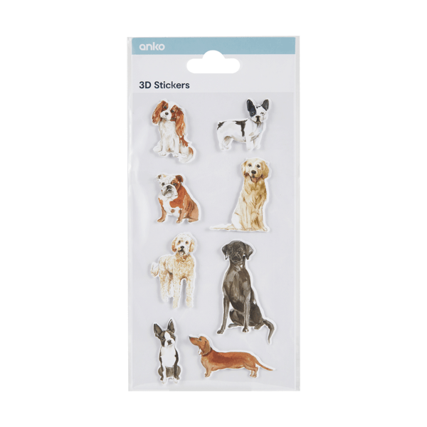 3D Stickers Sheet, Dogs - Anko | Target Australia