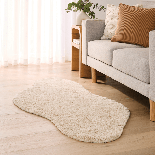 Puddle Rug White Small 150cm x 80cm - Anko | Target Australia