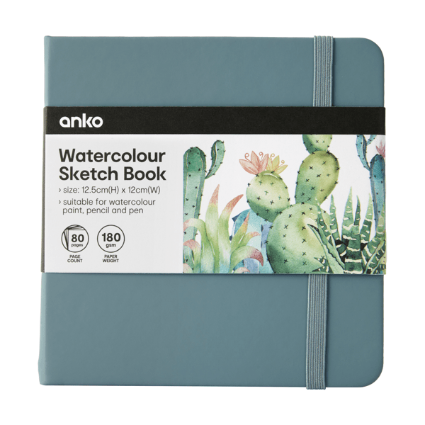Watercolour Sketch Book, Blue - Anko | Target Australia