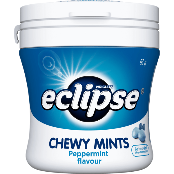 Wrigley's Eclipse Chewy Bottle Peppermint Flavour 93g | Target Australia