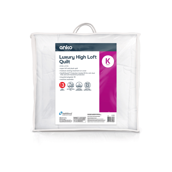 High Warmth Luxury High Loft Quilt, King Bed, White - Anko | Target ...