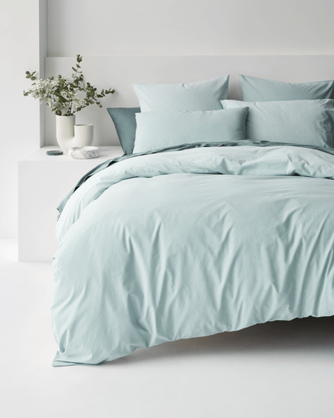 Arlo Cotton Stonewash Quilt Cover Set - Aqua | Target Australia