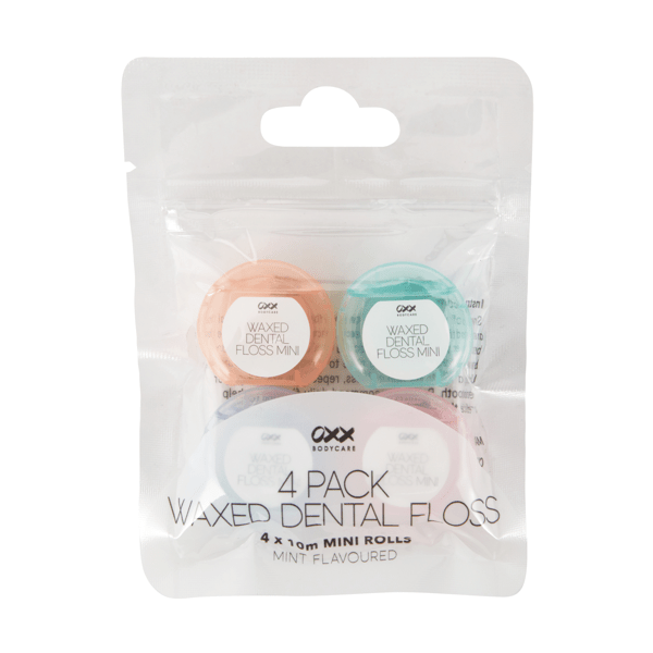 4 Pack Waxed Dental Floss, Mint Flavoured - OXX Bodycare | Target Australia