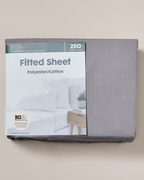 250 Thread Count Polyester Cotton Fitted Sheet | Target Australia