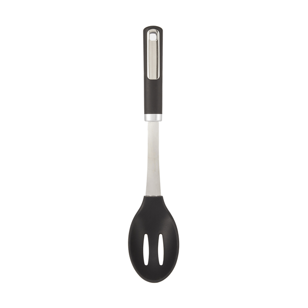 Silicone and Stainless Steel Slotted Spoon with Soft Touch Handle ...