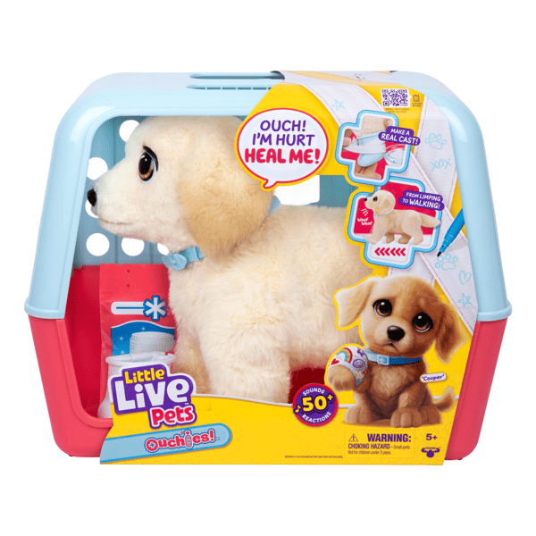 Little Live Pets Ouchies: Cooper The Retriever Puppy Toy | Target Australia