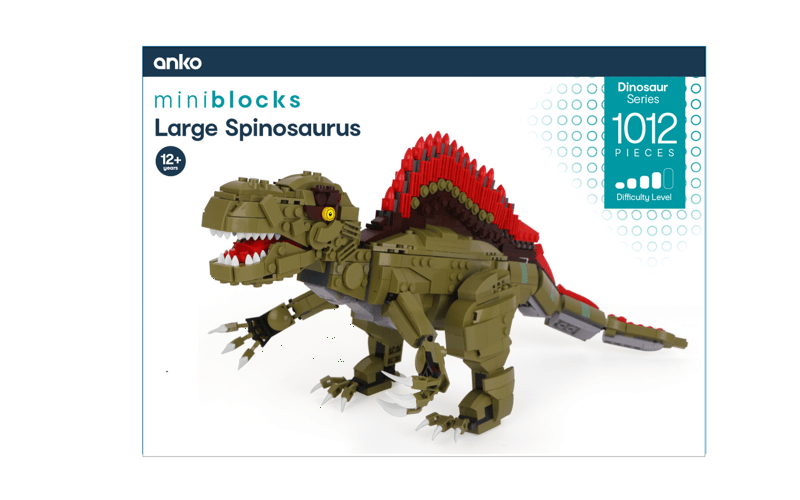 1012 Piece Mini Blocks Dinosaur Series: Large Spinosaurus - Anko ...