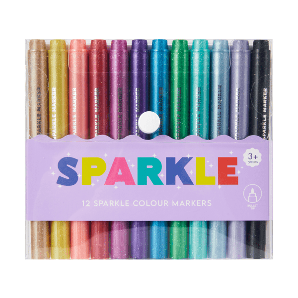 12 Pack Sparkle Colour Markers | Target Australia