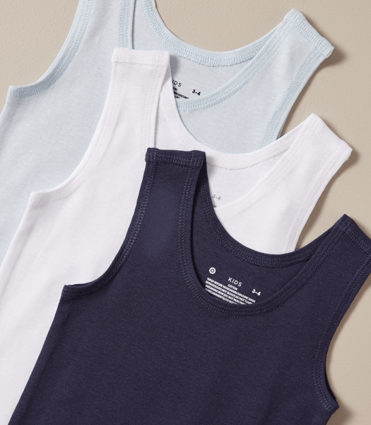 3 Pack Organic Cotton Vests | Target Australia