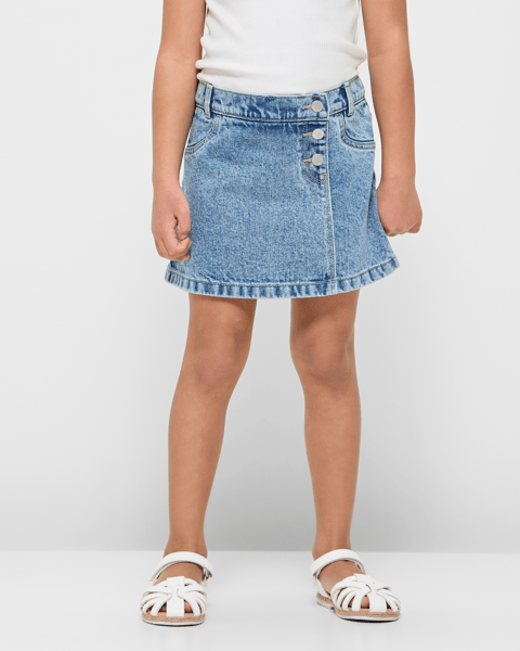 Mock Wrap Denim Skirt | Target Australia