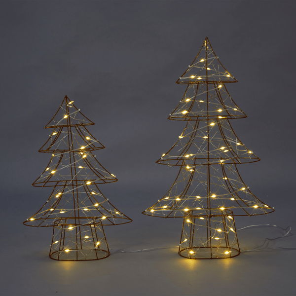 2 Pack Solar Powered LED Light Up Christmas Trees - Anko | Target Australia