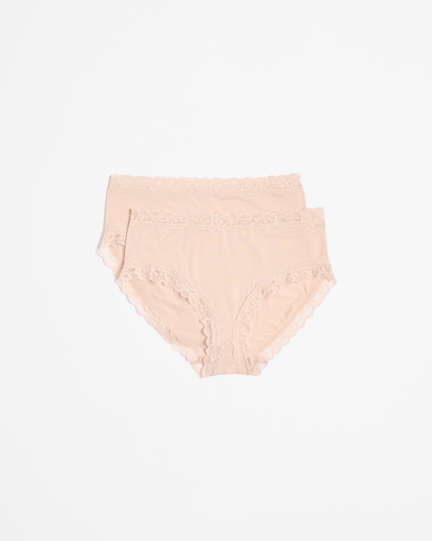2 Pack Modal And Lace Midi Briefs Bare Beauty Target Australia