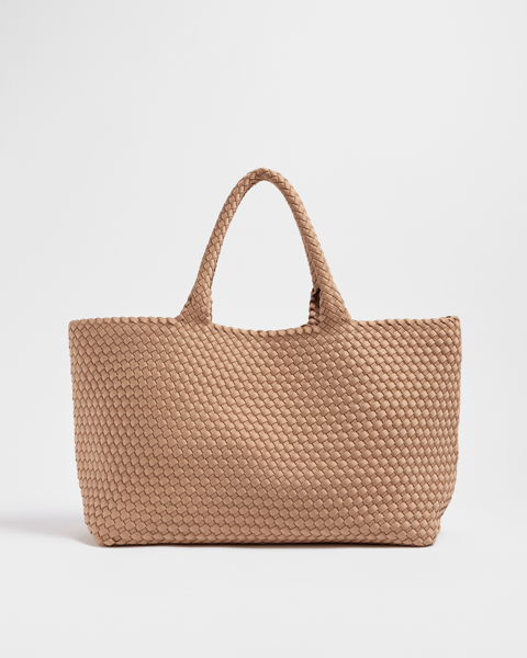 Weave Detail Tote Bag - Mink | Target Australia