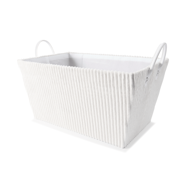 Tapered Ribbed Basket, White - Anko | Target Australia