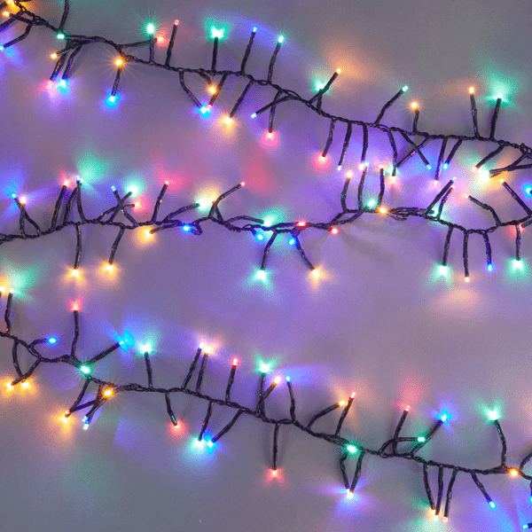 Low Voltage 300 LED Multifunction Multi-Coloured Cluster Lights - Anko ...