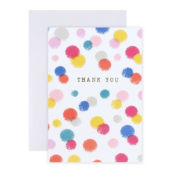Hallmark Midi Colossal Thank You Greeting Card - Colourful Confetti ...