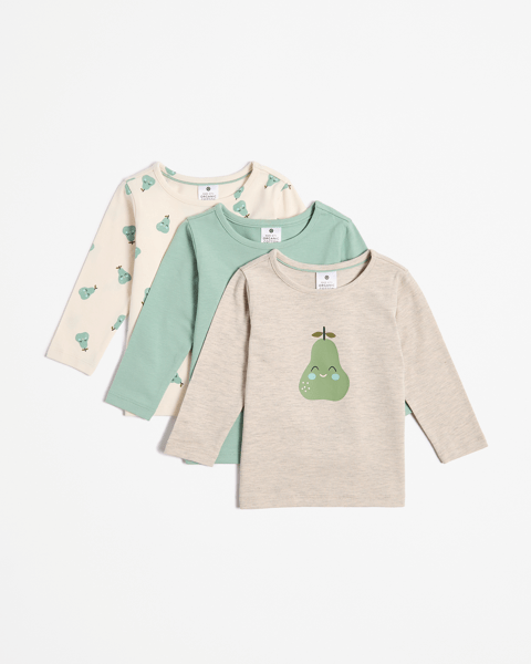 Baby Organic Cotton T-shirts 3 Pack - Pears | Target Australia