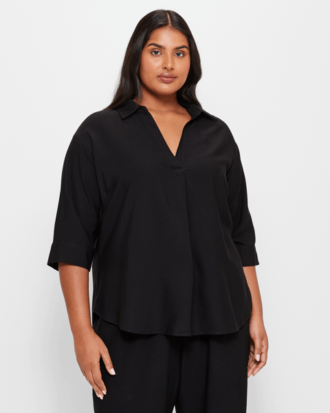 Plus Size Pull Over Shirt | Target Australia