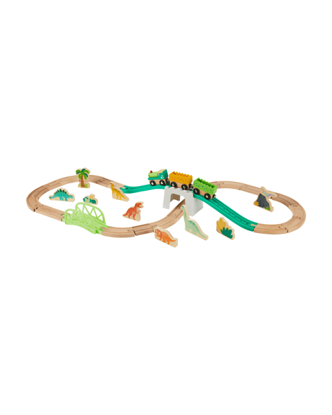 Anko 38 Piece Wooden Dino Train Set | Target Australia
