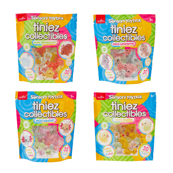40 Pack ToyMania The Sensory Toy Box Tiniez Collectibles Mini Axolotl ...