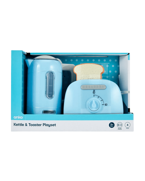 Anko 4 Piece Kettle and Toaster Playset | Target Australia
