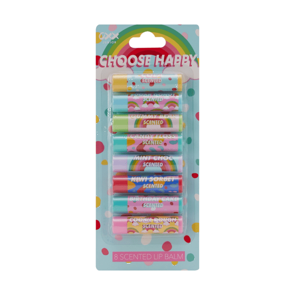8 Pack Scented Lip Balms, Choose Happy - OXX Junior | Target Australia