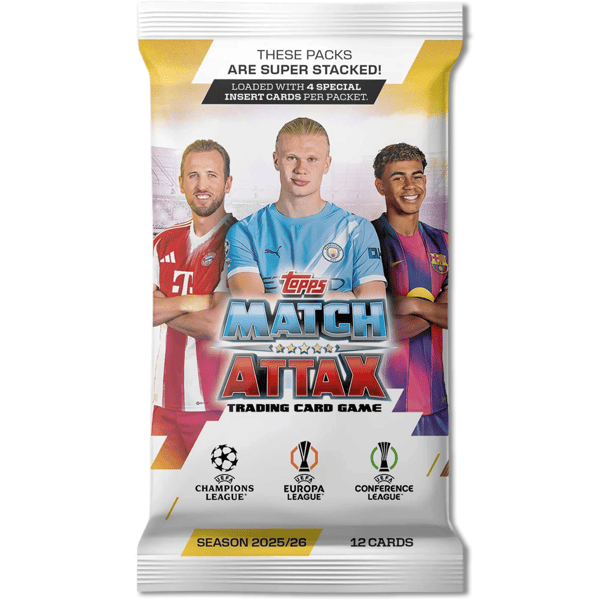 Topps UCC Match Attax 2025/2026 Edition Trading Card Game Booster Pack ...