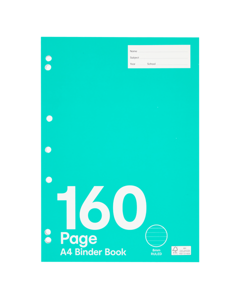 Anko A4 Binder Book - 160 Pages, Green | Target Australia