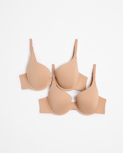 2 Pack Everyday Comfort T-Shirt Bras - Latte | Target Australia