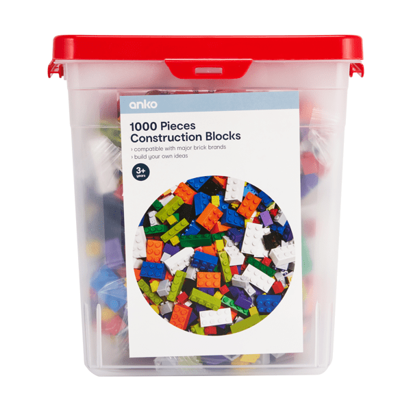 Construction Blocks Set, 1000 Piece - Anko | Target Australia