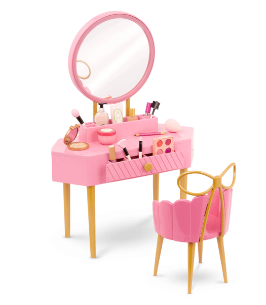 Our Generation Fabulous Fun Vanity Set Pink Vanity Table & Accessories ...