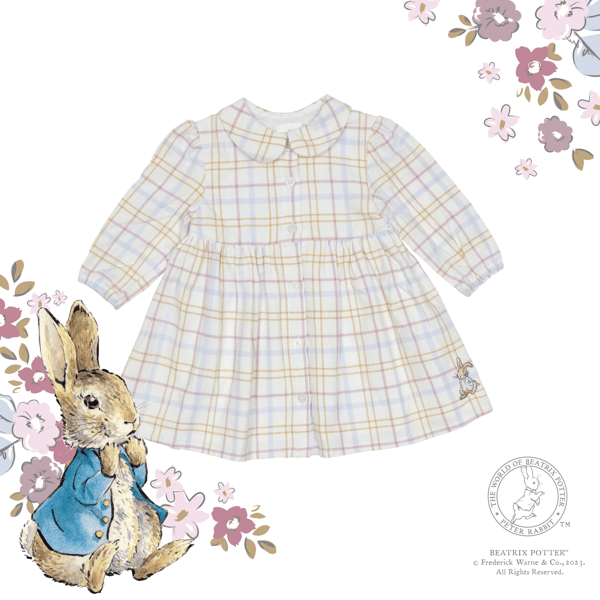 Peter Rabbit Baby Twill Check Dress | Target Australia