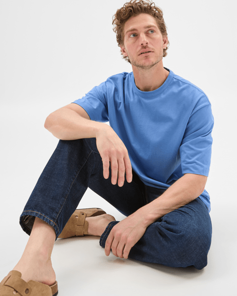 Australian Cotton Oversized T-Shirt - Bright Blue | Target Australia