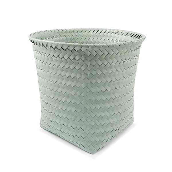 Plastic Weave Basket Round Sage - Anko | Target Australia