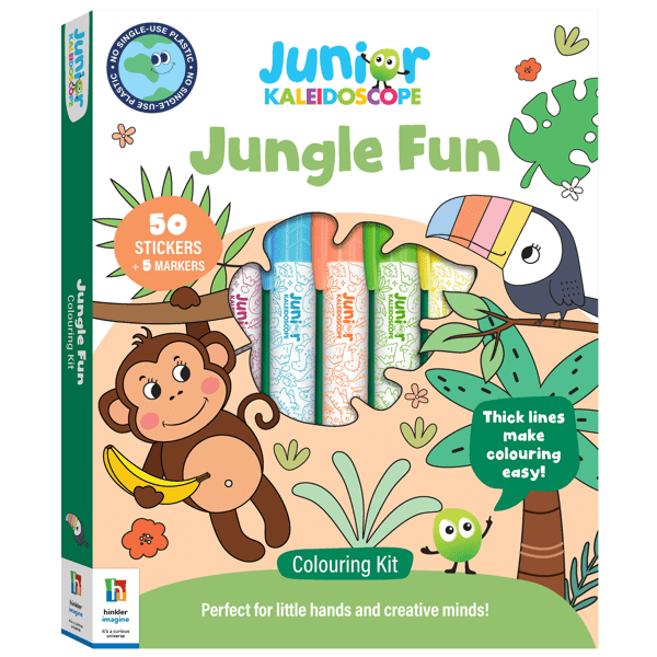 Junior Kaleidoscope Colouring Kit: Jungle Fun - Book | Target Australia